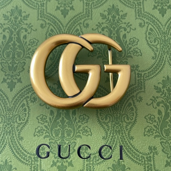 Gucci | Accessories | Gucci Double Gg Buckle Gold Brass | Poshmark